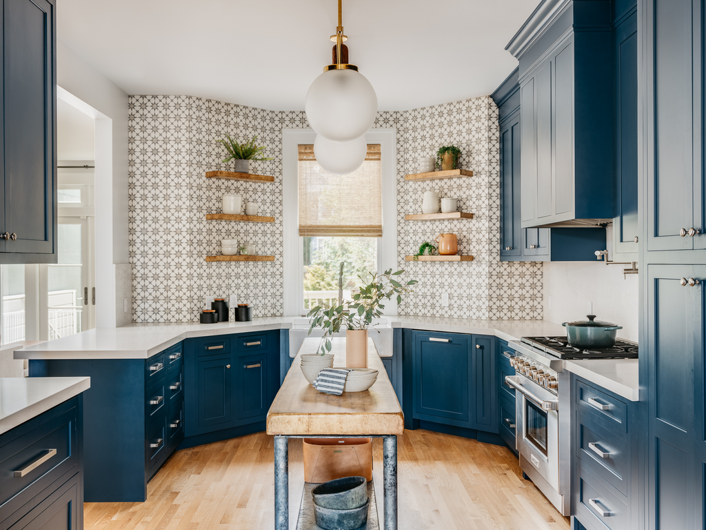 Creative Kitchens with Geometric-Patterned Backsplashes - Chairish Blog