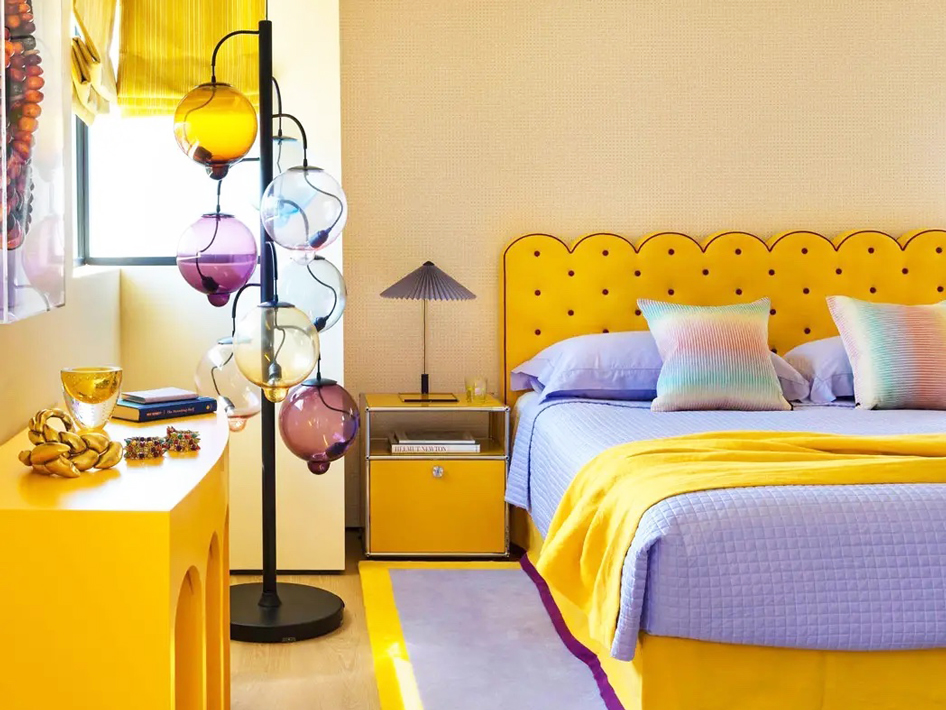 Styling Around a Colorful Bedframe - Chairish Blog